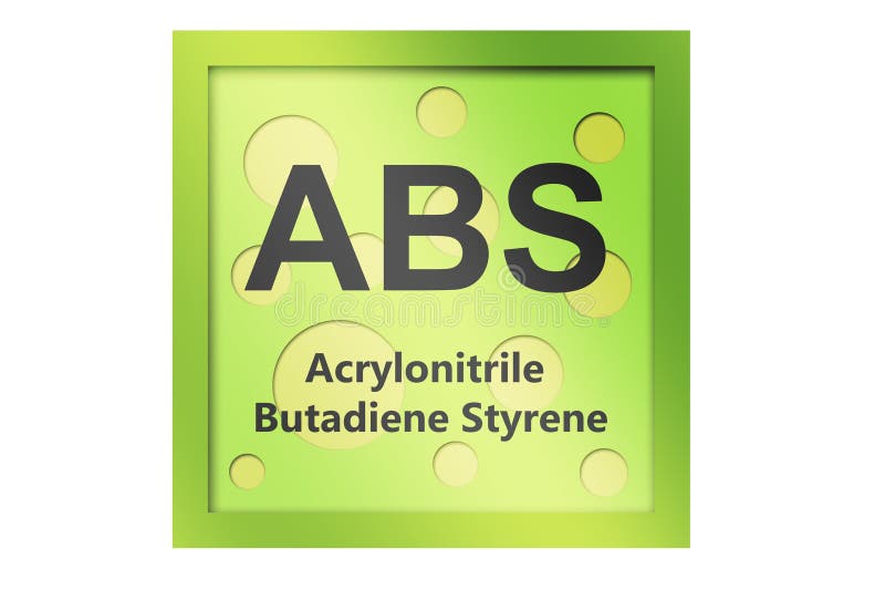Acrylonitrile Butadiene Styrene (ABS) Polymer Symbol Isolated Stock ...