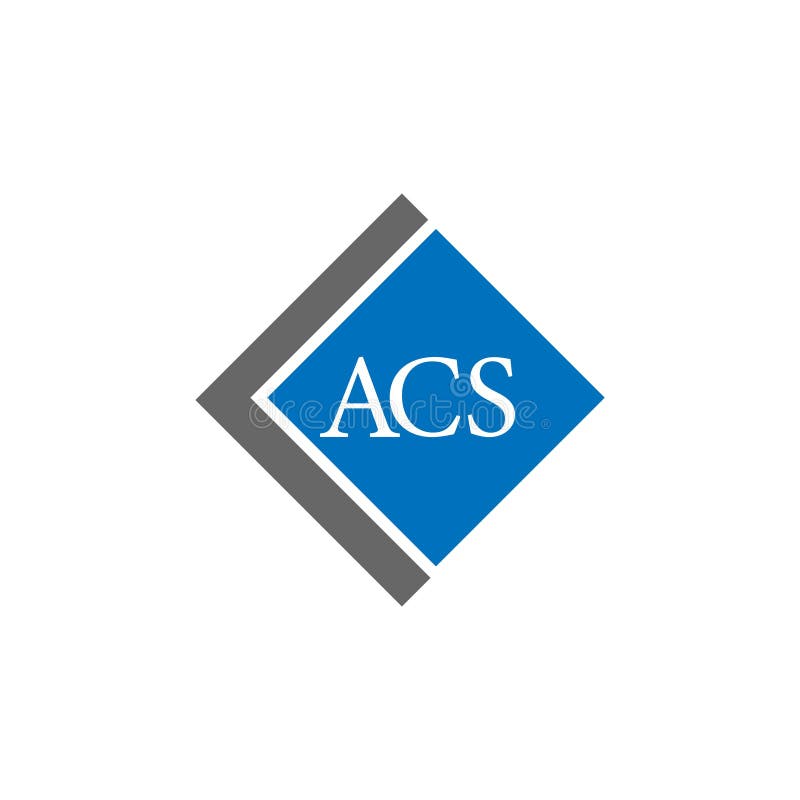 ACS Letter Logo Design on White Background. ACS Creative Initials ...