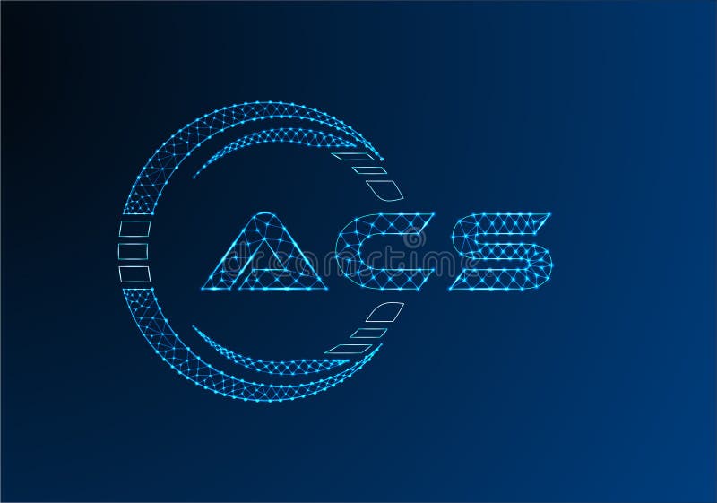 ACS Low Poly Letter Logo Vector Design. Stock Illustration ...