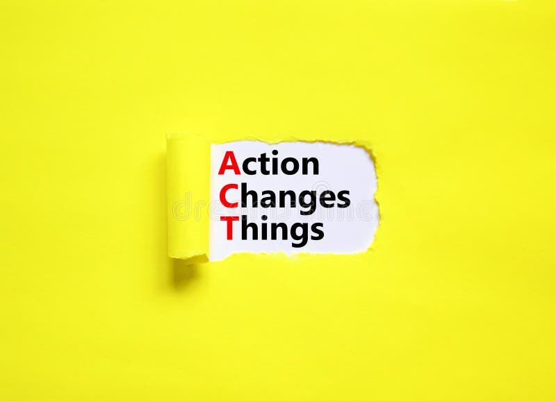 ACT Action Changes Things Symbol. Concept Words ACT Action Changes ...