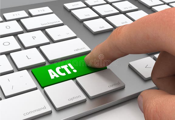 Act Button Concept 3d Illustration Stock Illustration - Illustration of ...