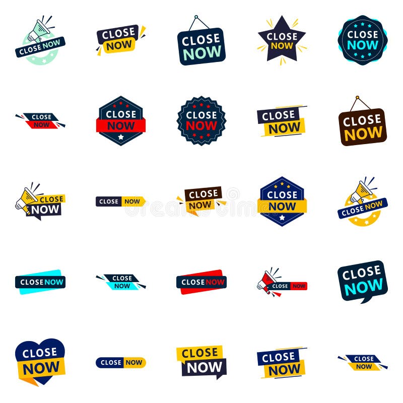 Act Fast Text Banners Pack of 25 Stock Vector - Illustration of notice ...