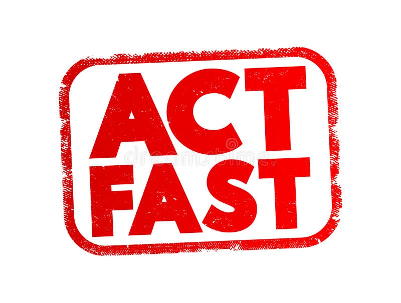 Act Fast Text Stamp, Concept Background Stock Illustration ...