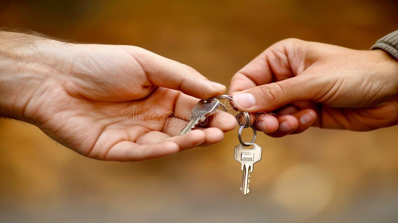 The Act of Giving the Keys To Someone Else Stock Illustration ...