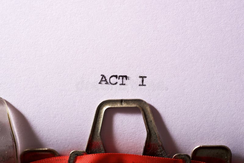 Act I text stock photo. Image of life, texture, text - 189524758
