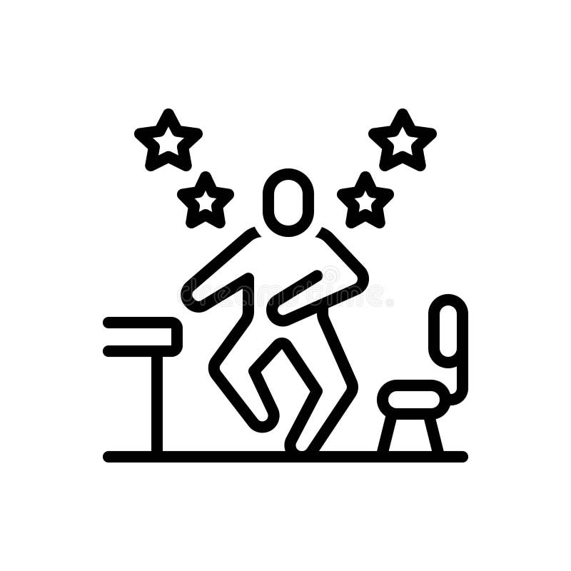 Black Line Icon for Act, Actors and Artist Stock Vector - Illustration ...