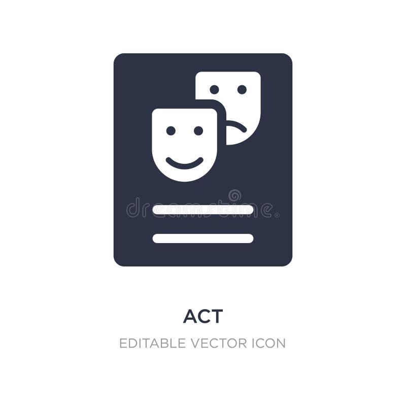 Act Icon On White Background. Simple Element Illustration From Art ...