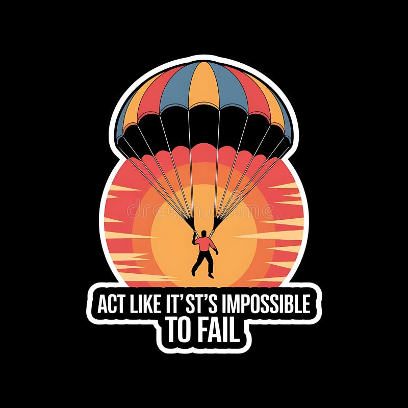 Act Like it S Impossible To Fail Parachute Pack Flying High, with Thick ...