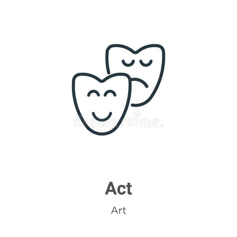 Act Outline Vector Icon. Thin Line Black Act Icon, Flat Vector Simple ...