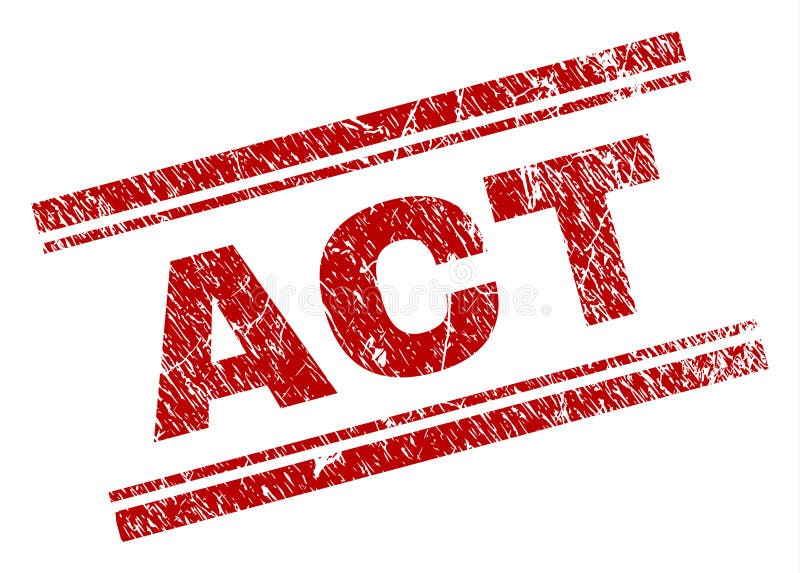 Grunge Textured ACT Stamp Seal Stock Vector - Illustration of grainy ...