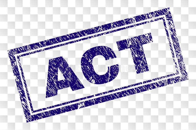 Scratched ACT Rectangle Stamp Stock Vector - Illustration of action ...