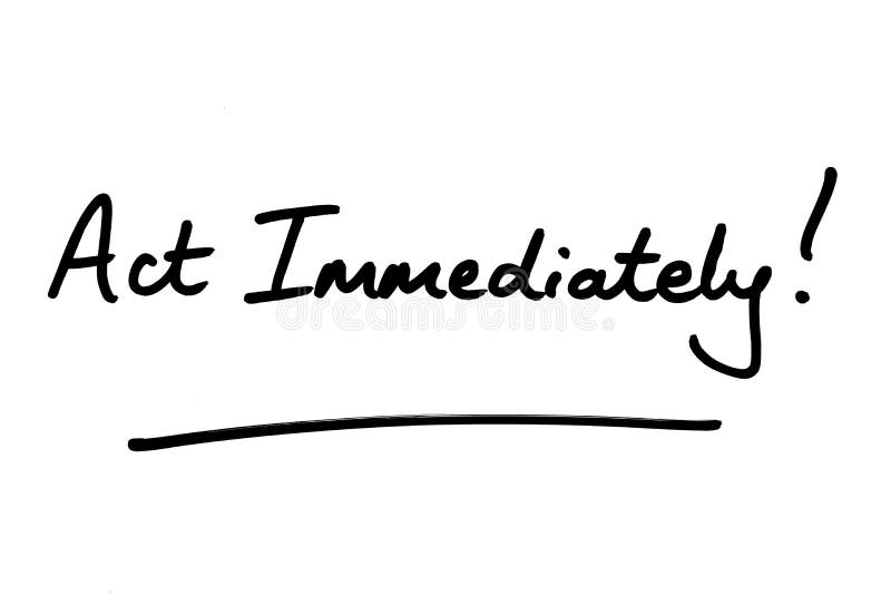 ACTION IMMÉDIATE illustration stock. Illustration du grunge - 88073883