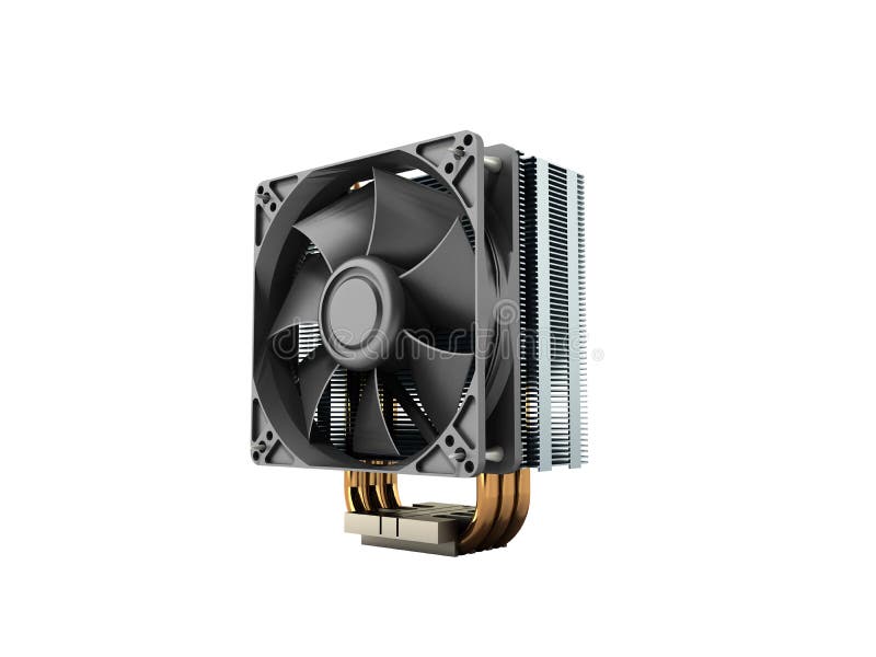 Actieve Cpu-koeler Met Aluminium Finned Heatsink En De Ventilator Stock ...