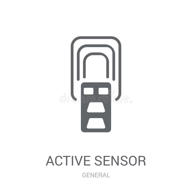 Active Sensor Concept 2 Gekleurd Pictogram Vector Illustratie ...
