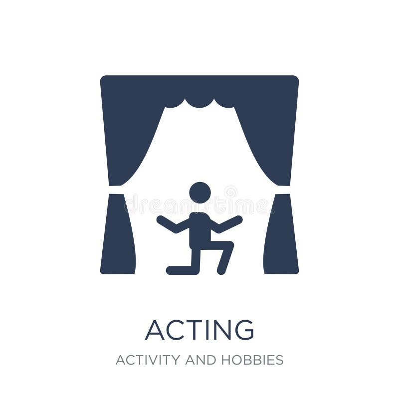 Acting Class Icon. Trendy Flat Vector Acting Class Icon on White Stock ...