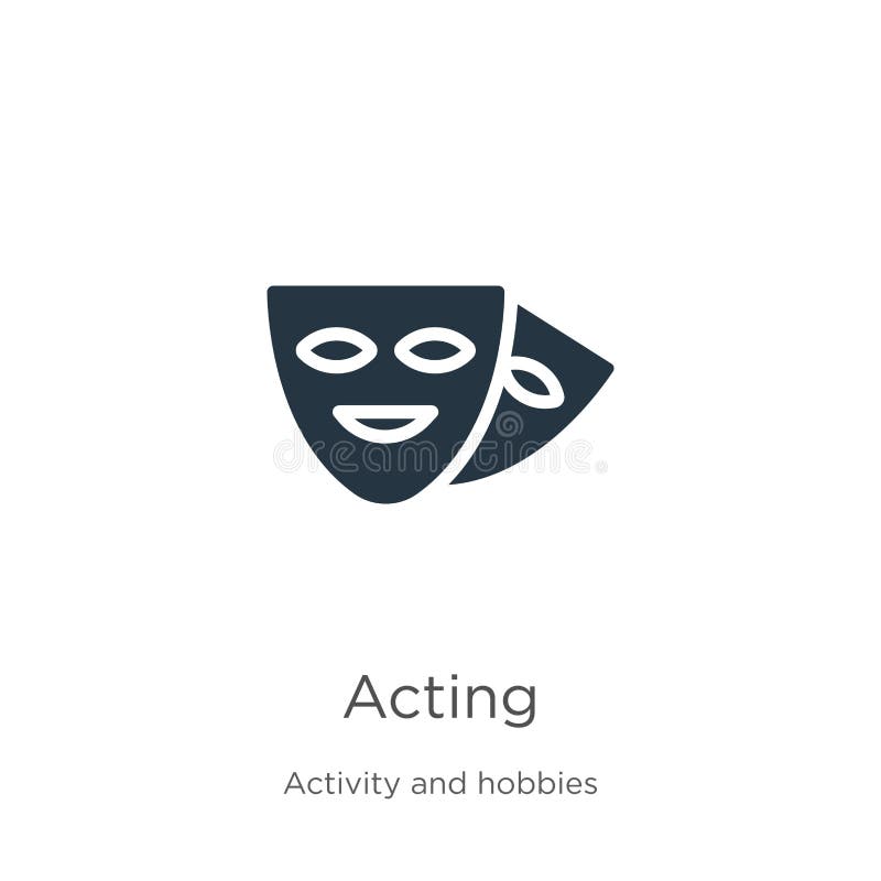 Acting Icon Vector. Trendy Flat Acting Icon from Activity and Hobbies ...