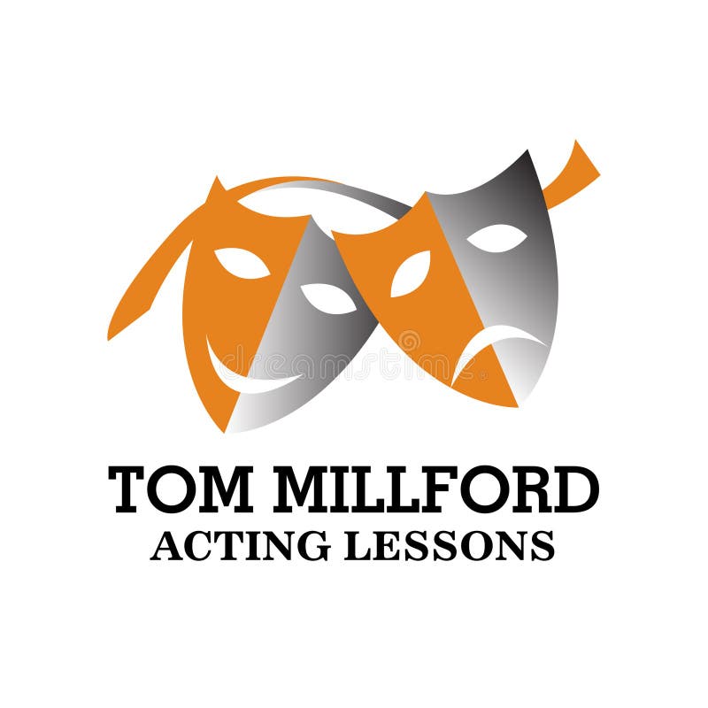 Acting school logo stock vector. Illustration of costume - 322312687