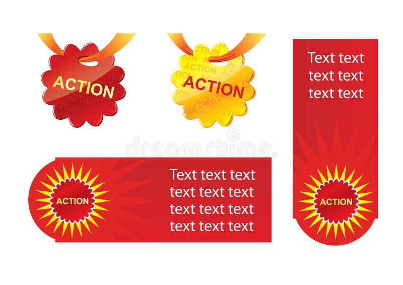 Action stock vector. Illustration of symbol, sign, price - 14143650