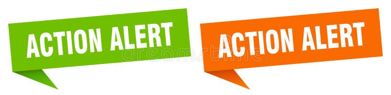 Action Alert Banner. Action Alert Speech Bubble Label Set Stock Vector ...