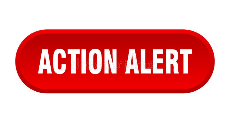Action alert button stock vector. Illustration of sign - 158485405