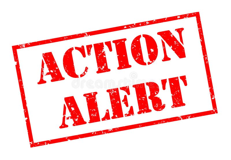 Action Alert Button. Action Alert Square 3d Push Button Stock Vector ...