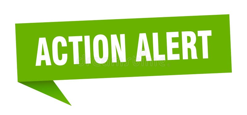 Action Alert Speech Bubble. Stock Vector - Illustration of template ...