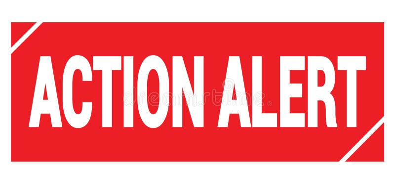 ACTION ALERT Text Written on Red Stamp Sign Stock Illustration ...