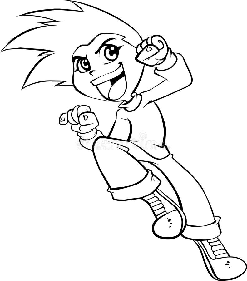 Action boy stock vector. Illustration of playful, cheerful - 48434163