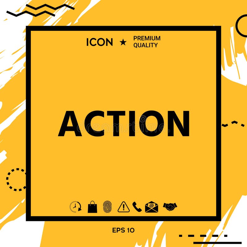 Action button symbol stock vector. Illustration of fast - 105922276