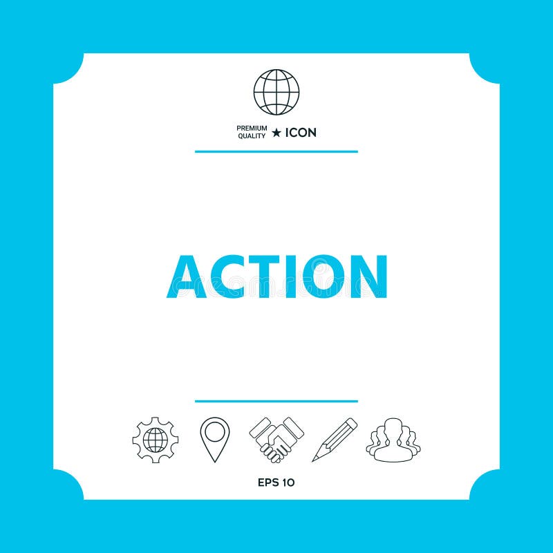 Action button symbol stock vector. Illustration of fast - 116139587