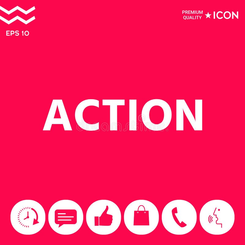 Action button symbol stock vector. Illustration of object - 119973759