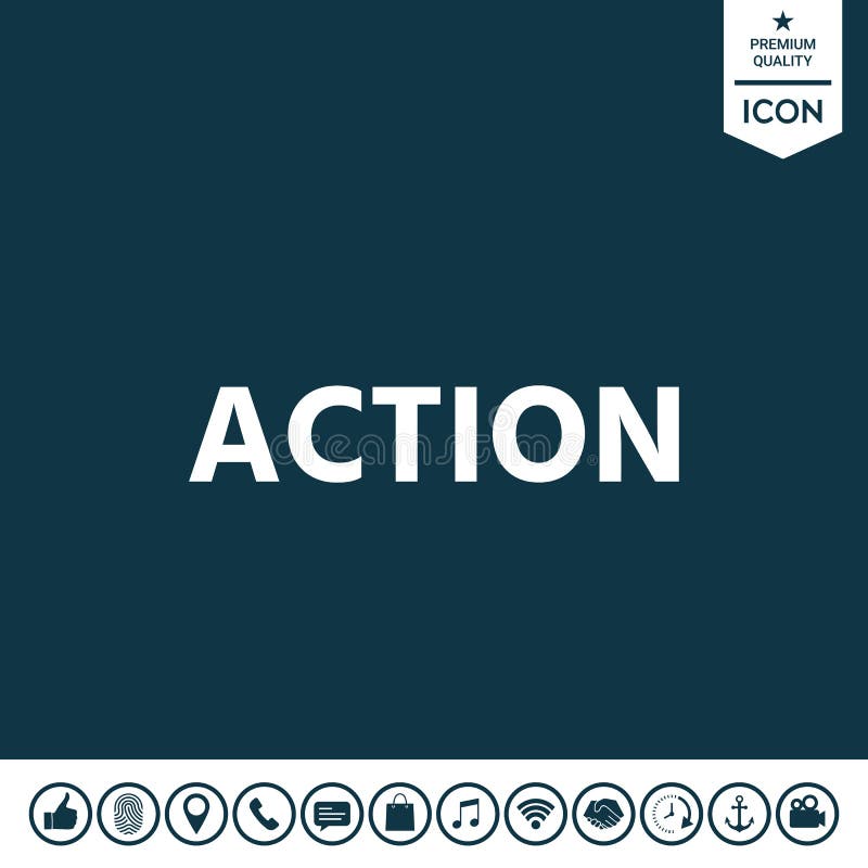 Action button symbol stock vector. Illustration of call - 106739611