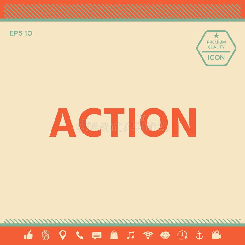 Action button symbol editorial photo. Illustration of computer - 119096056