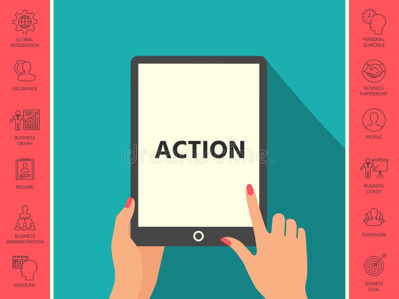 Action button symbol stock vector. Illustration of sign - 120000277