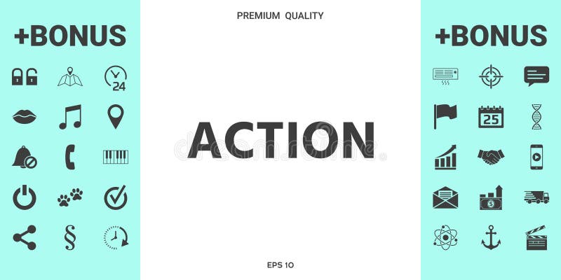 Action button symbol stock vector. Illustration of computer - 123475789