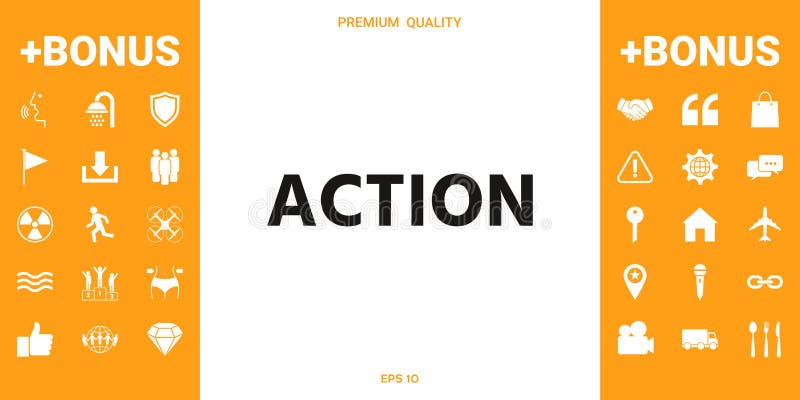 Action button symbol stock vector. Illustration of fast - 123537008