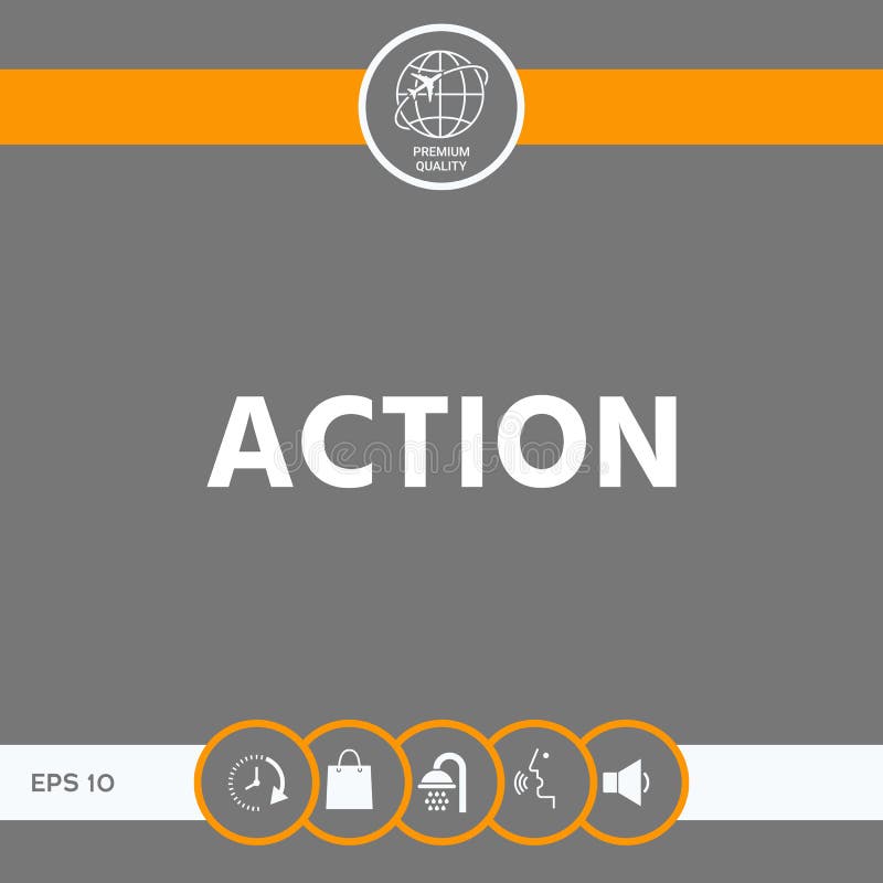 Action button symbol stock vector. Illustration of start - 124807050