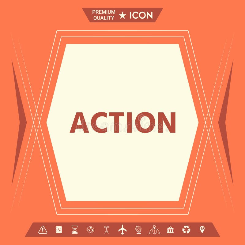 Action button symbol stock vector. Illustration of urgent - 124820254