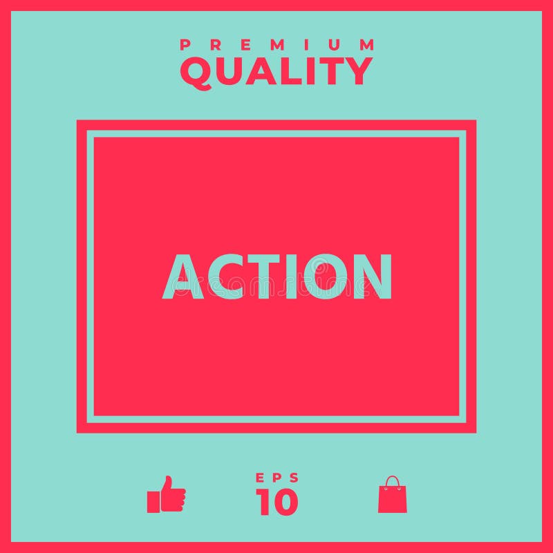 Action Button Symbol. Graphic Elements for Your Design Stock ...