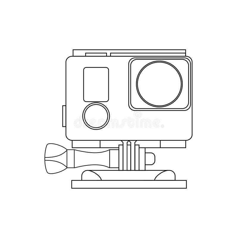 Action cam stock illustration. Illustration of waterproof - 62640176