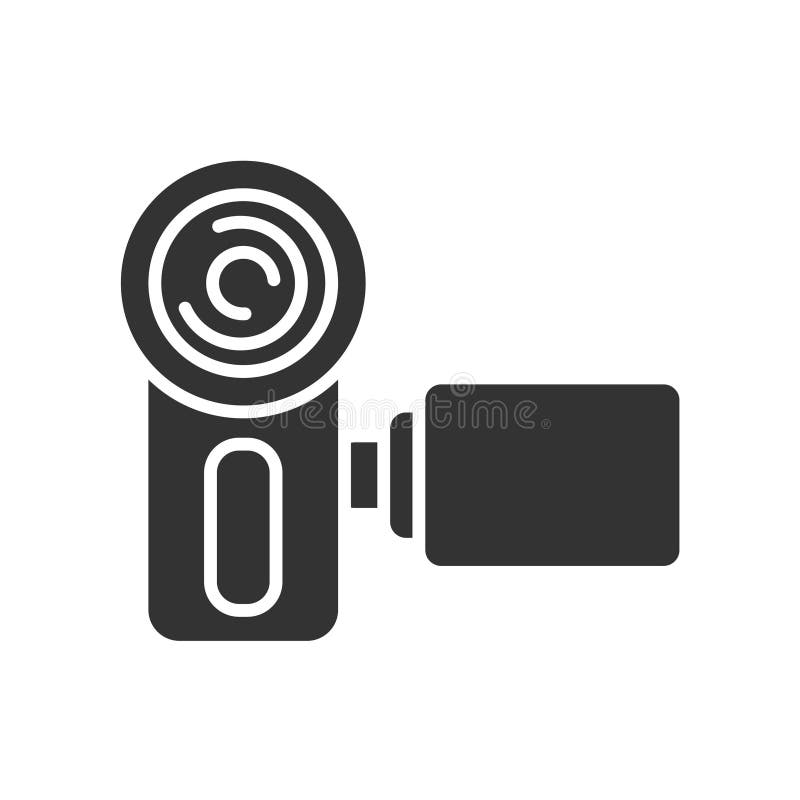 Action Camera Black Glyph Icon. Electronic Device Concept. Pictogram ...