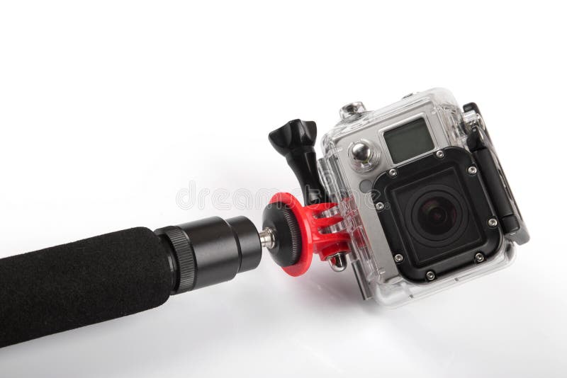Action Camera Handheld Stick Isolated White Stock Photos - Free ...
