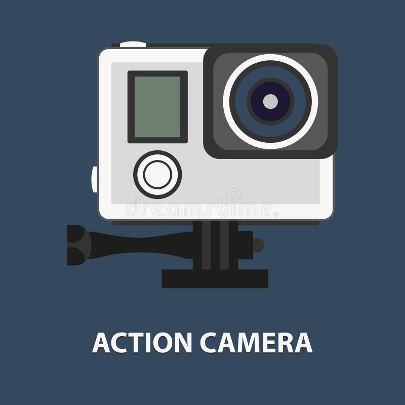 Action Camera Logo. Camera for Active Sports. Ultra HD. 4K? Stock ...