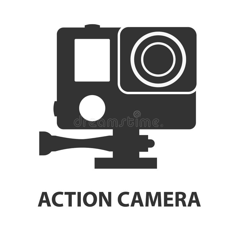 Action Camera Logo. Camera for Active Sports. Ultra HD. 4K. Stock ...