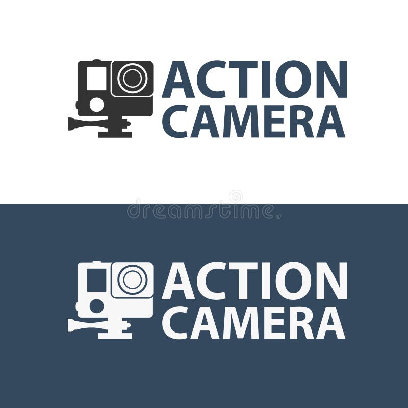 Set Action Camera Logo. Camera for Active Sports. Ultra HD. 4K. Stock ...