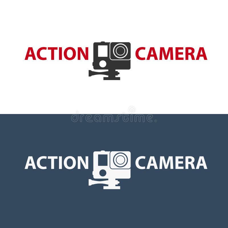 Set Action Camera Logo. Camera for Active Sports. Ultra HD. 4K. Stock ...