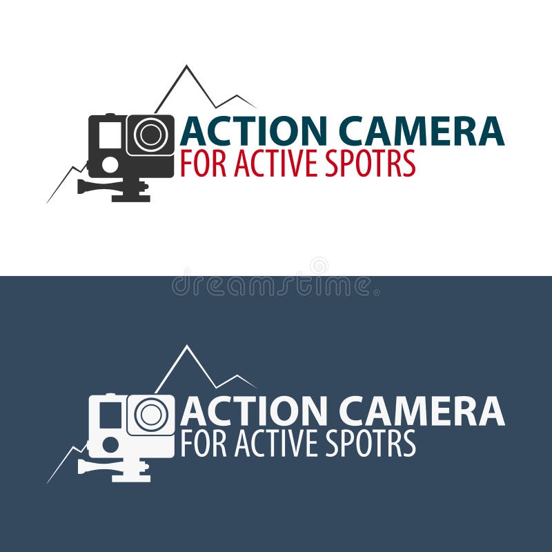 Action Camera Logo. Camera for Active Sports. Ultra HD. 4K. Stock ...