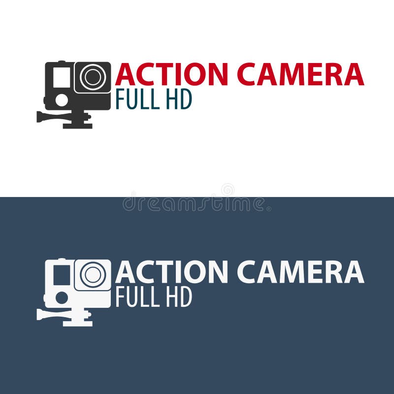 Action Camera Logo. Camera for Active Sports. Ultra HD. 4K? Stock ...