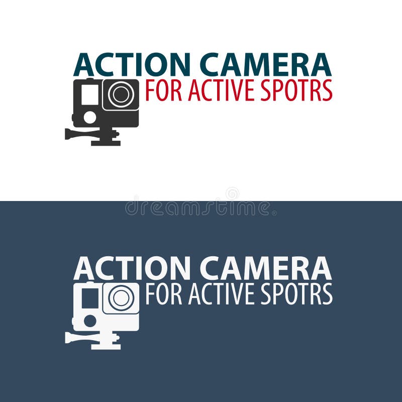 Action Camera Logo. Camera for Active Sports. Ultra HD. 4K. Stock ...