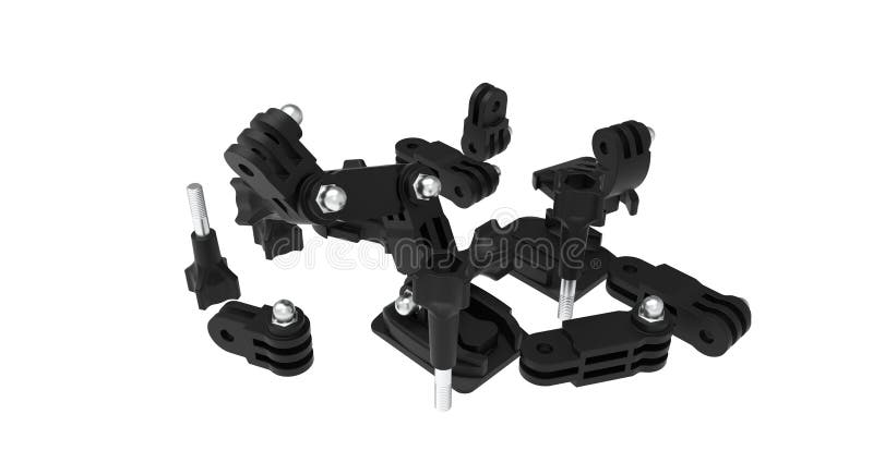 Action Camera Mount Accessories Fitting Kit Plastic Mounts for Modern ...